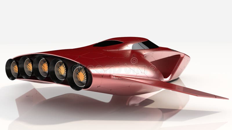 Concept Hover Car H3 Car Technology Stock Illustration - Illustration ...