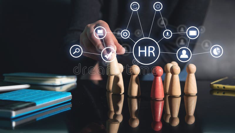 Concept of HR. Human Resources Stock Illustration - Illustration of ...