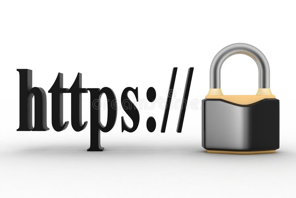 Concept of HTTPS Secure Connection Sign in Browser Address Stock ...
