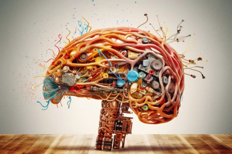 Concept of a Human Brain with Creativity in Action Created with ...