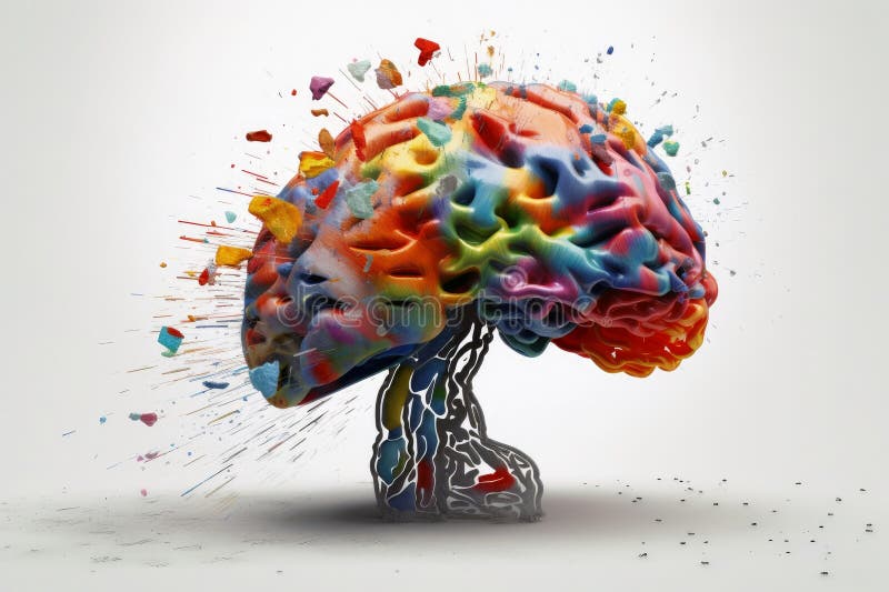 Concept of a Human Brain with Creativity in Action Created with ...