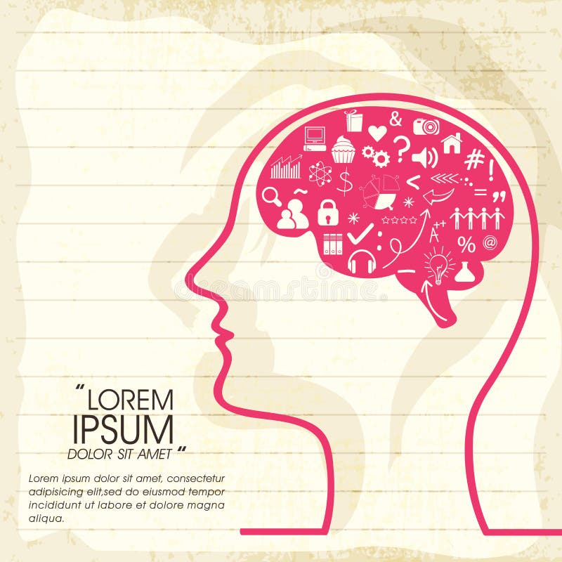 Creative Brain Infographic. Stock Illustration - Illustration of ...