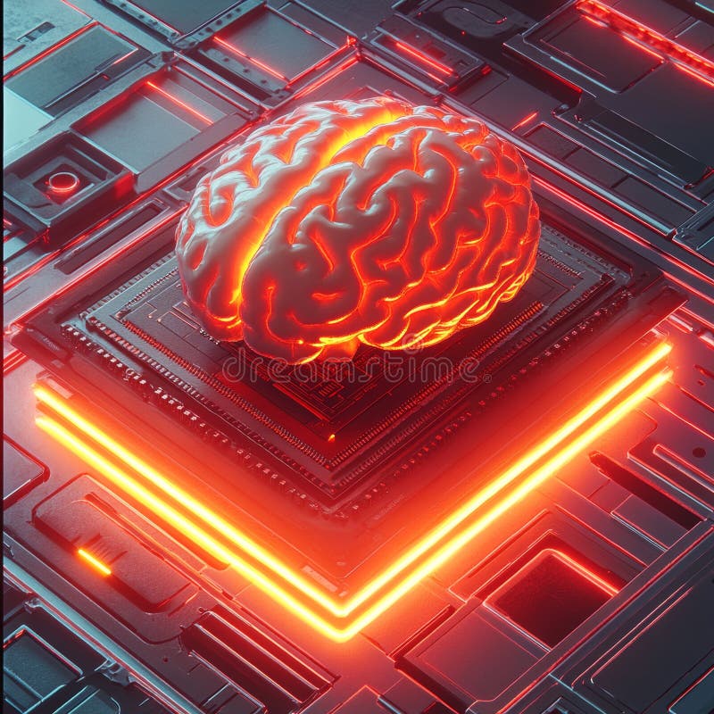Concept of Human Brain on Microchip - Image, Image, Technology Stock ...