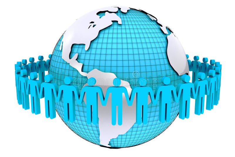 Concept for Human and Computer Connection Around World. Stock ...