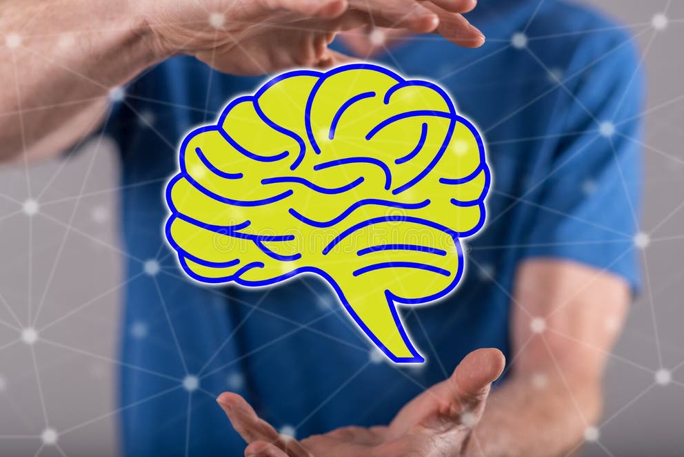 Concept of human mind stock image. Image of symbol, hand - 160013913