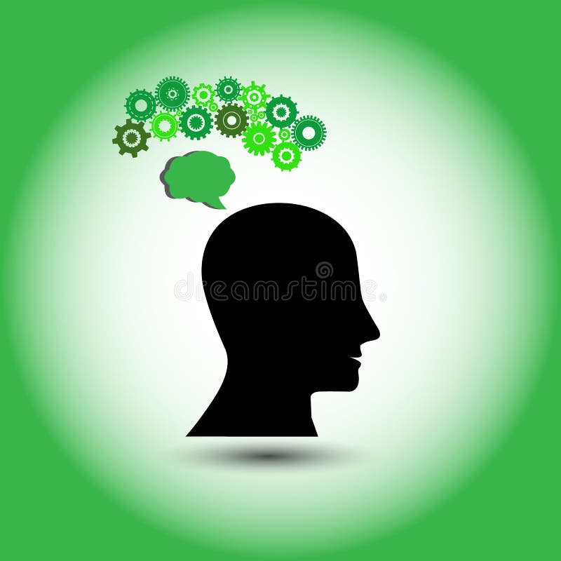 Human thinking concept stock vector. Illustration of thinking - 3831334