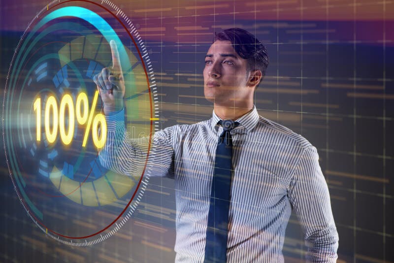 The Concept of Hundred Percent 100 Stock Image - Image of percent ...