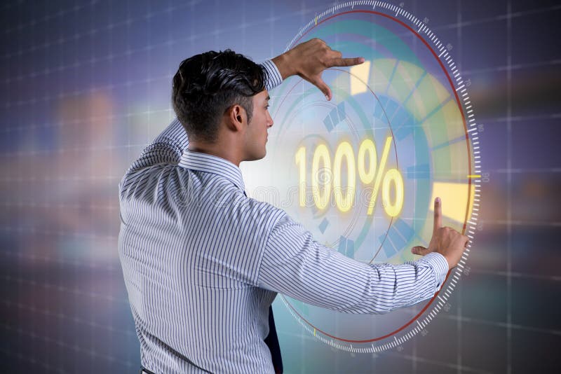 The Concept of Hundred Percent 100 Stock Photo - Image of perfection ...