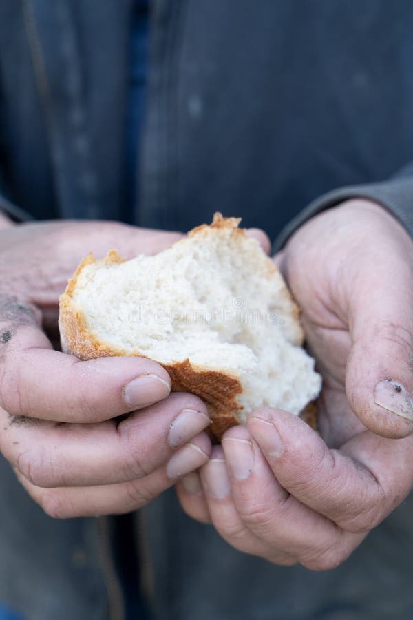 Concept of a hunger stock photo. Image of bread, beggar - 248724972