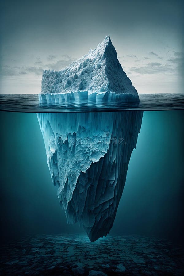 Concept of an Iceberg with only the Tip Visible Above the Water ... Concept of an Iceberg with only the Tip Visible Above the Water ...