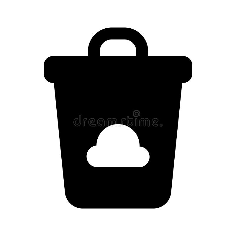 Concept Icon of Cloud Delete, Cloud and Trash Bin Vector Design Stock ...