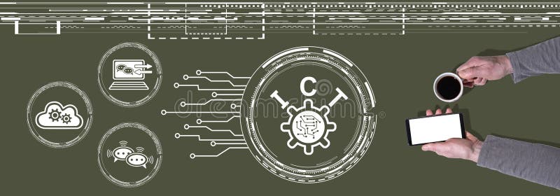 Concept of ict stock image. Image of computing, communications - 265953025