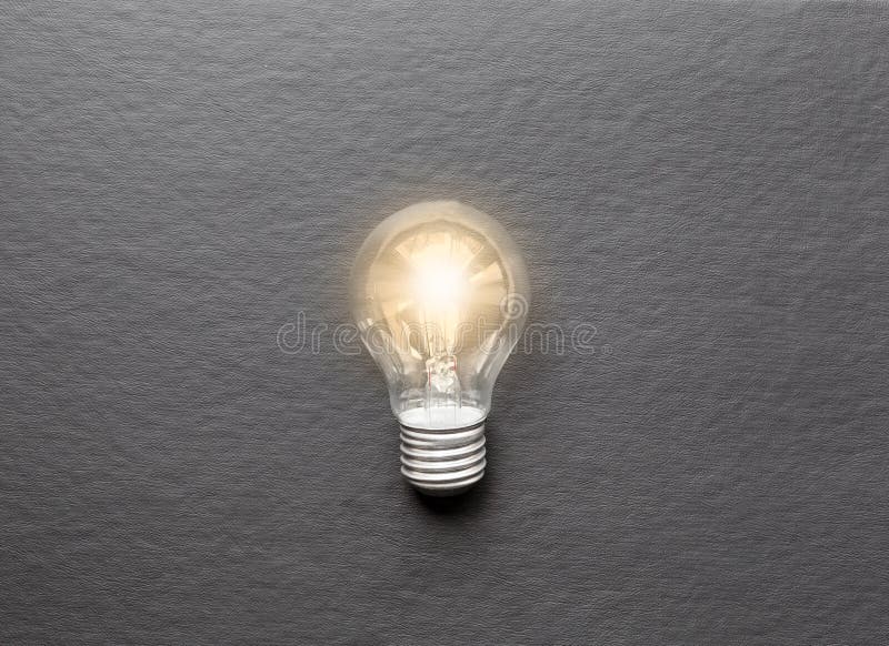 Concept of Idea Illustration Lit Lamp Stock Image - Image of creative ...