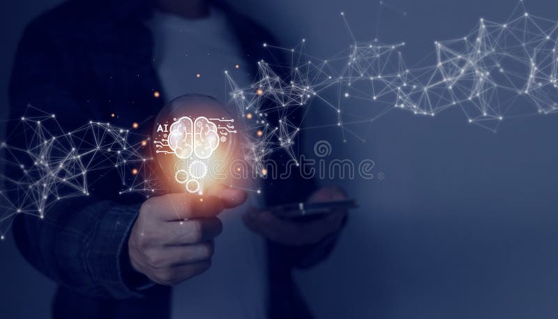 Concept of Idea and Innovation, Creativity, Ai Artificial Intelligence ...