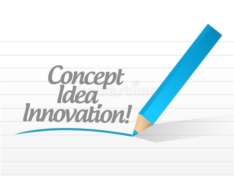 Concept Idea Innovation Written Illustration Stock Illustration ...