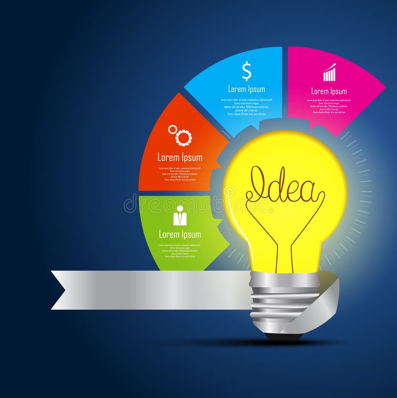 Concept Idea Light Bulb Info Graphics Design Template Stock Vector ...