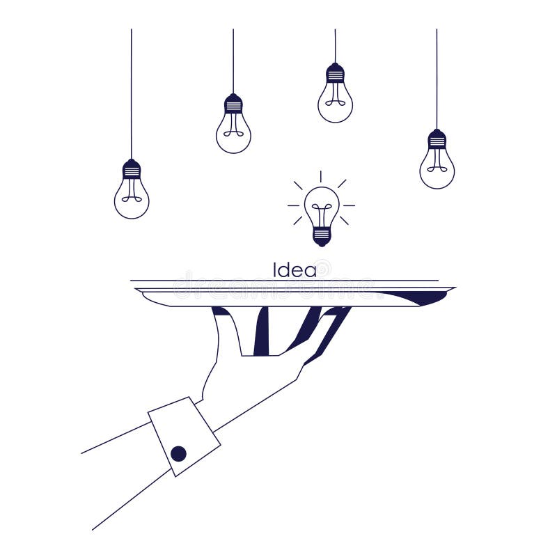 Concept of Idea with Lightbulb. Sharing Business Ideas, Sharing ...