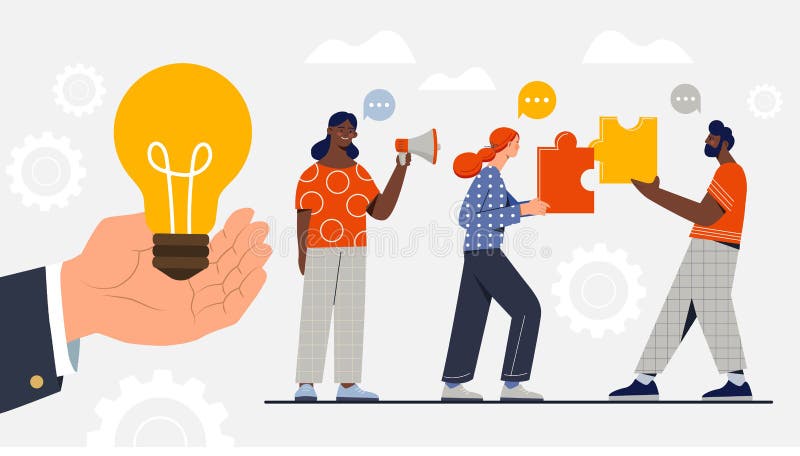 Concept of idea stock vector. Illustration of lightbulb - 253063799