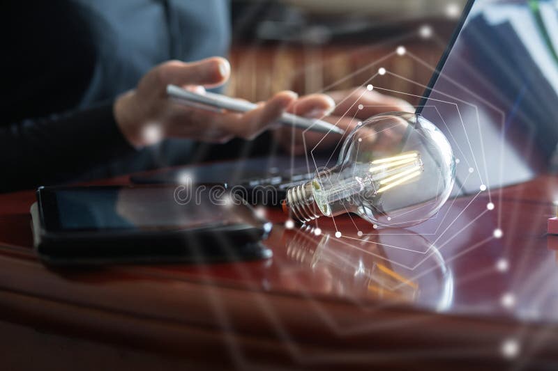 Concept of Ideas during Business Processes Stock Illustration ...