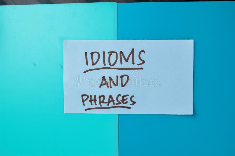 Idioms or Idiom Concept in English Grammar Class Lesson. Wooden Blocks ...