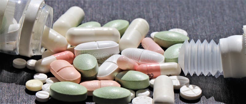 Close Up of Different Types of Pills. Stock Photo - Image of ...