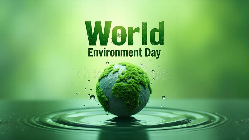 Concept Illustrating World Environment Day on a Refreshing Green ...