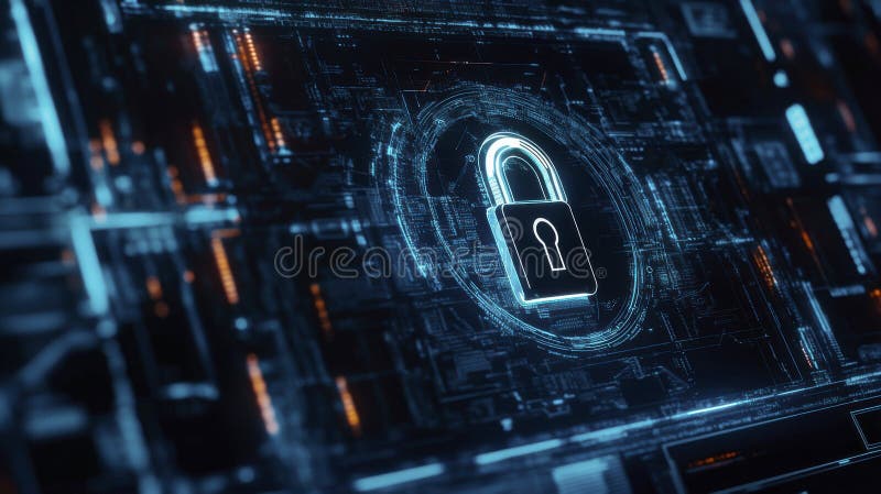 Advanced Digital Lock Displayed on Computer Screen, Representing ...