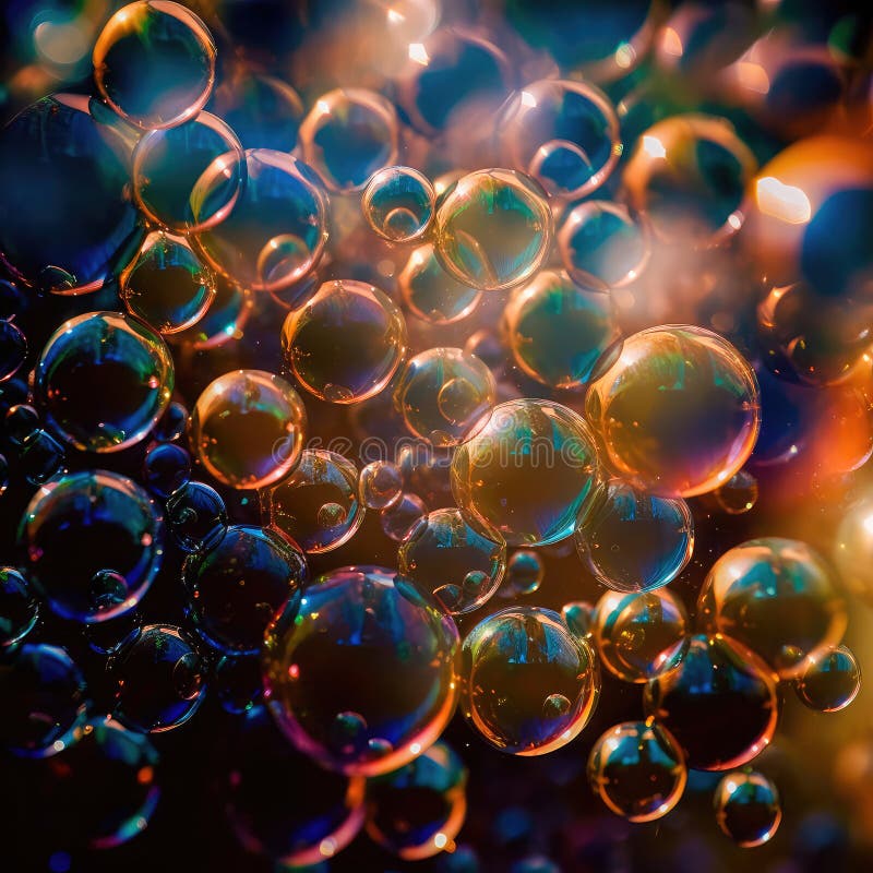 Blurry Abstract Illustration of Bubble Pattern. Generative AI Stock ...