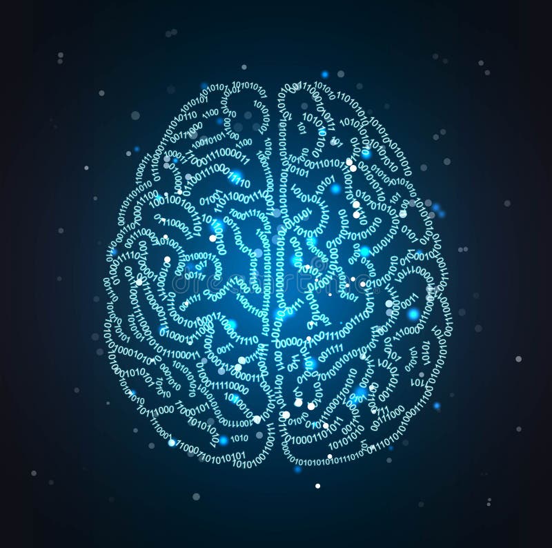 Concept Illustration of Brain Formed with Binary Code Stock Vector ... Concept Illustration of Brain Formed with Binary Code Stock Vector ...