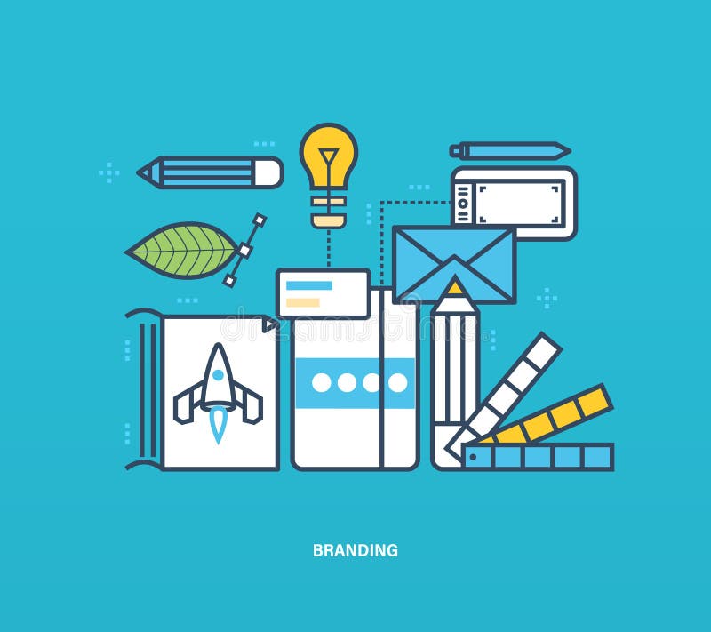 Concept Illustration - Branding and Corporate Identity, As Well Tools ...