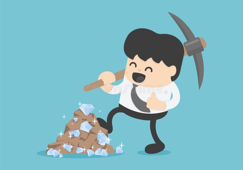 Businessman Digging His Own Grave Stock Vector - Illustration of shovel ...