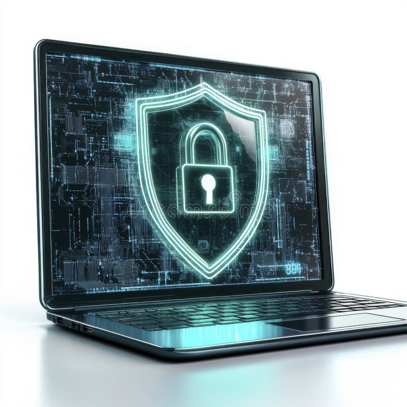 A Businessman Shows a Lock Icon To Protect Data and Secure Internet ...