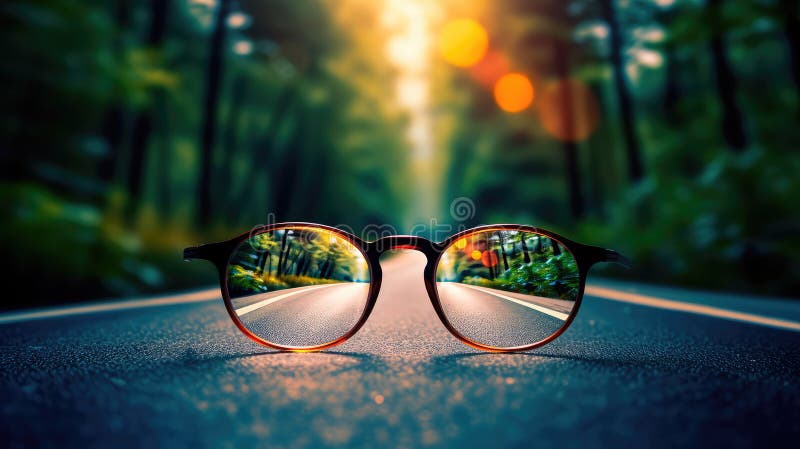 Clear Illustration of the Road Leading To the Light Source Behind the ...