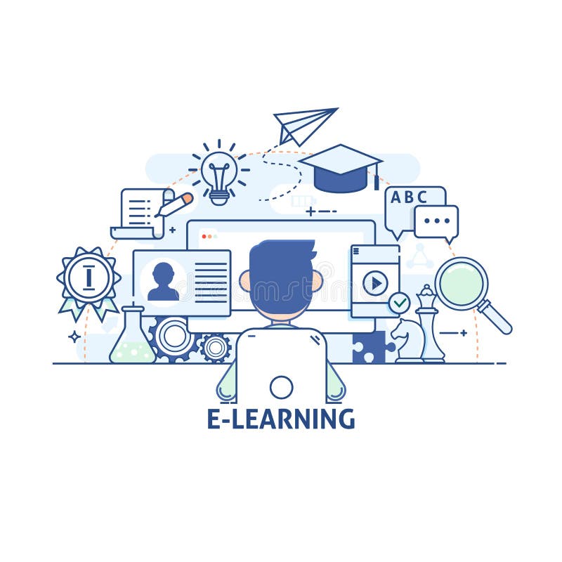 Concept of Illustration - Communications and Technology, Modern ...