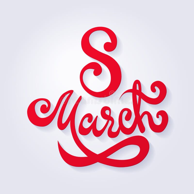 Concept Illustration with the Date of March 8 Stock Vector ...