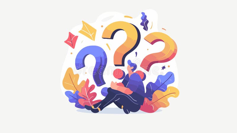 Smart Decision-Making Process Visualized with Question Mark Concept ...