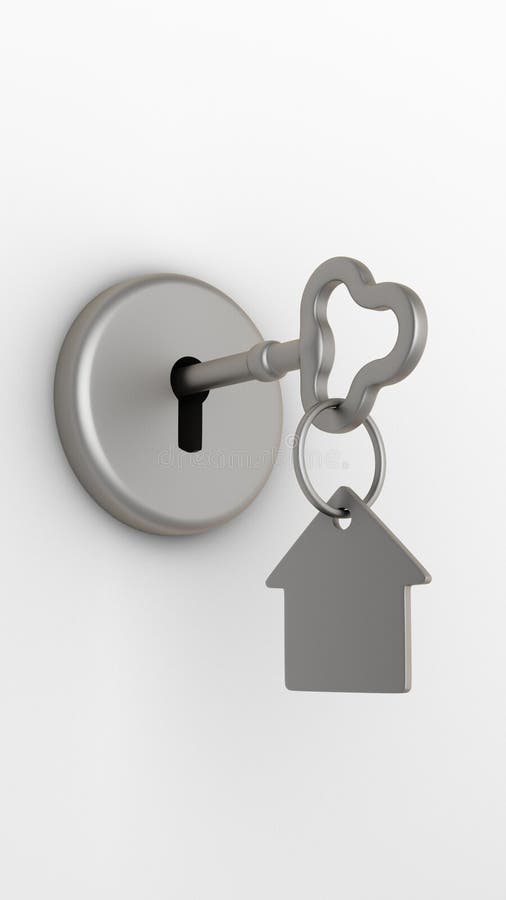 House Keys Isolated on White Background. Concept Illustration of a ...