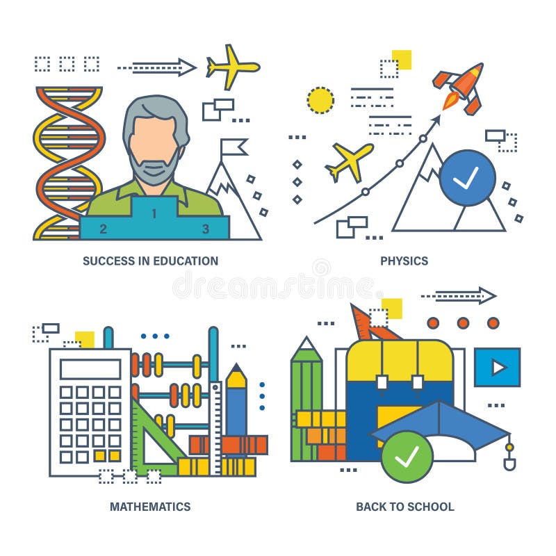 Concept Illustration - Education and Success in Learning, the School ...