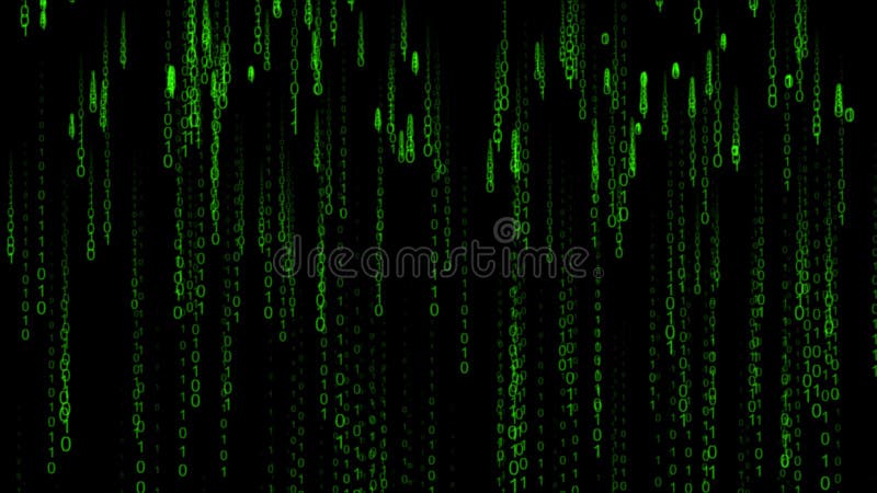 Binary Code Matrix Internet Background Particles Rise Stock ...