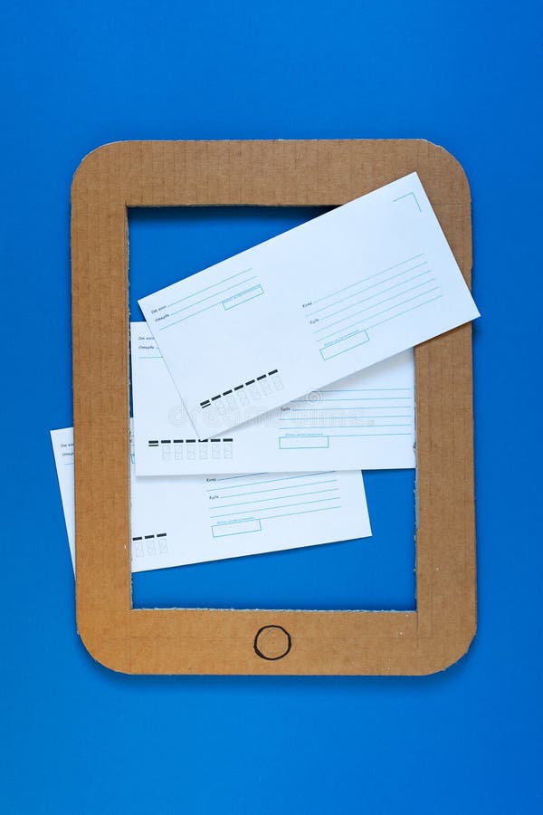 A Concept Illustration of Email on Tablet Pc Stock Photo - Image of ...