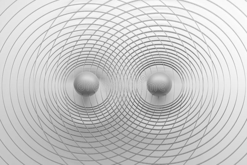 Concept Illustration for Interaction, Connection with Two Balls ... Concept Illustration for Interaction, Connection with Two Balls ...