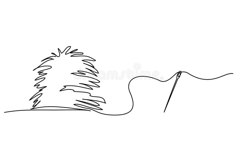 Needle in a Haystack stock illustration. Illustration of conquering ...