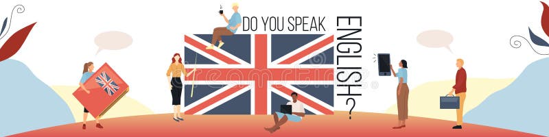 Concept Illustration with Typographic Header, Flag and Different ...