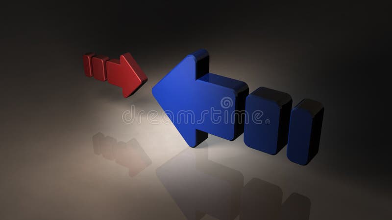 Two Opposing Arrows. they are Unfair because Their Size is Totally ...