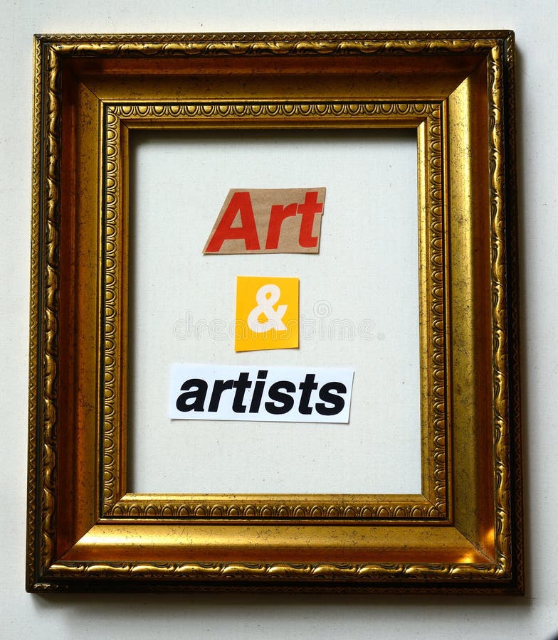 Art and Artists Framed Words Stock Image - Image of lettering, concept ...