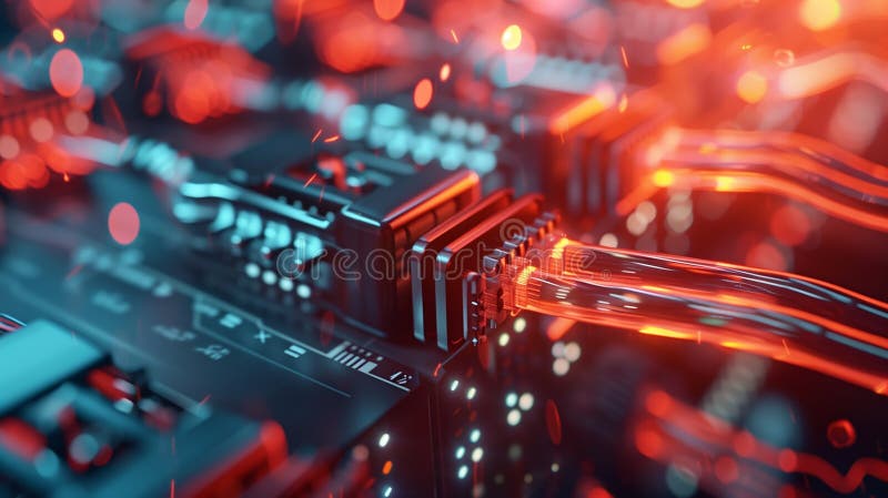 Concept Image of Cables and Connections for Data Transfer Stock Image ...