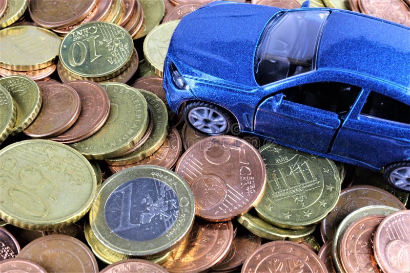 An Concept Image of a Car with Money Stock Photo - Image of financial ...