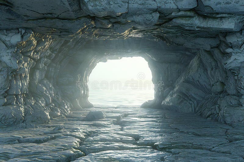 A Concept Image of a Cave with an Opening, High Quality, High ...