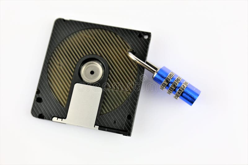 An Concept Image of a Cd and a Lock - Data Security Stock Photo - Image ...