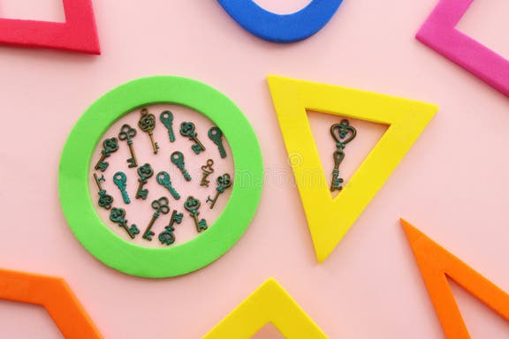 Concept Image of Choosing Unique Key from the Group. Idea of Making the ...